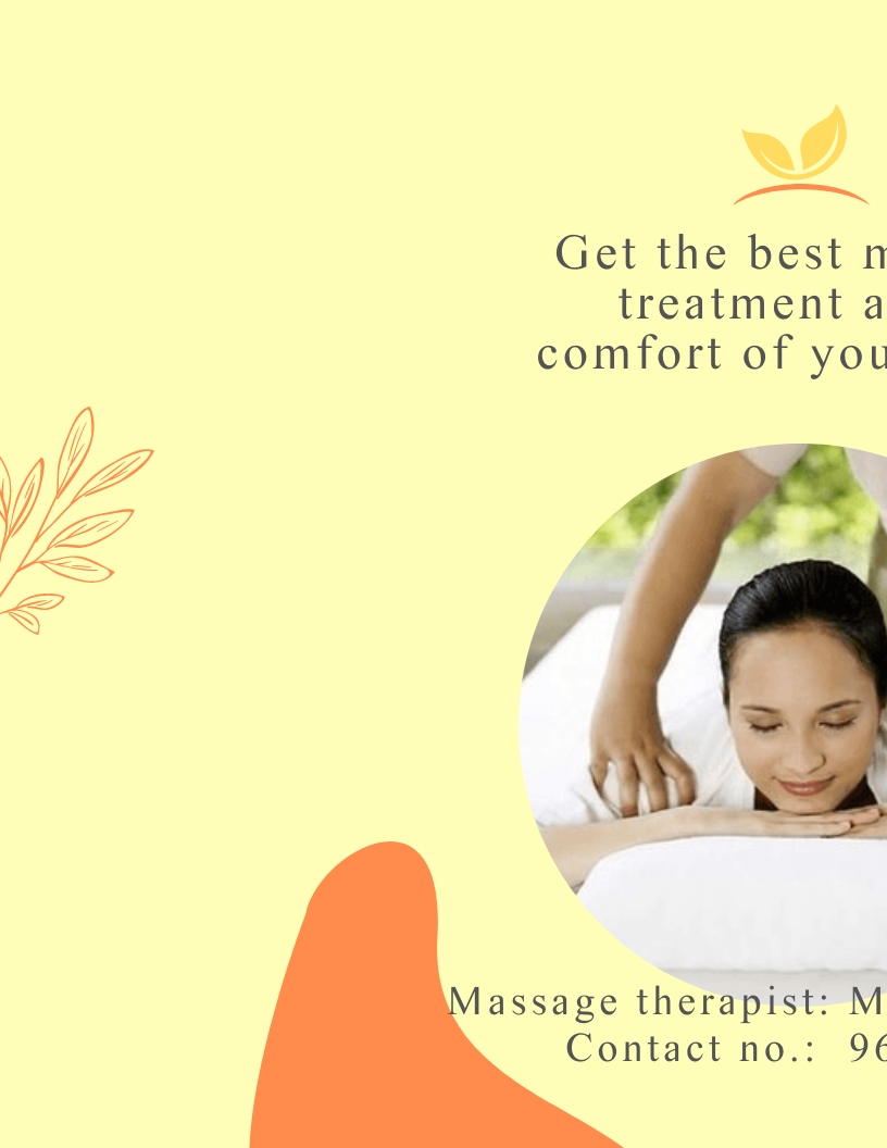Massage Therapy Advertising Flyer Template - Download in Word, Google ...