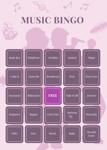 Free Blank Bingo Card Template to Edit Online