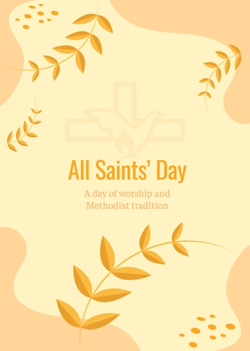 Free All Saints' Day Prayer Card Template to Edit Online