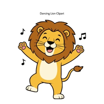 Free Dancing Lion Clipart Template to Edit Online