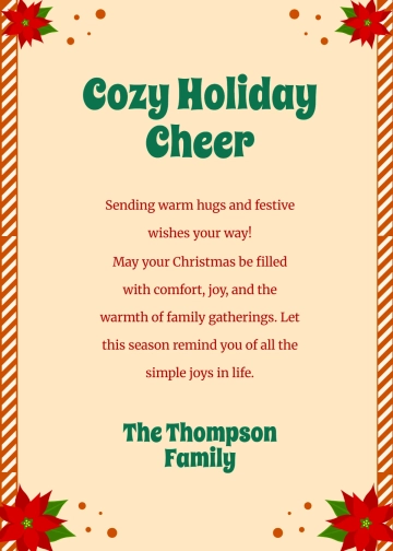 Free Christmas Warm Wishes Template to Edit Online