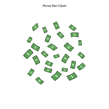 Free Money Rain Clipart Template to Edit Online