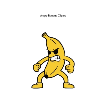 Free Angry Banana Clipart Template to Edit Online