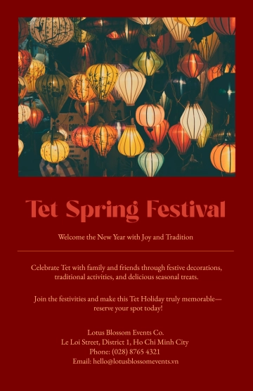 Free Festive Tet Poster Template to Edit Online