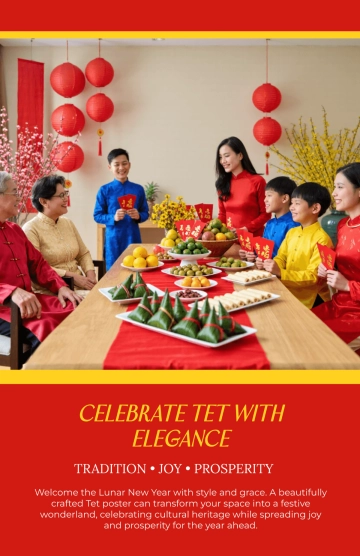 Free Elegant Tet Background Template to Edit Online