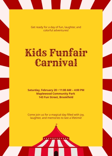 Free Colorful Carnival Flyer Template to Edit Online