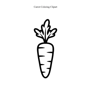 Free Carrot Coloring Clipart Template to Edit Online