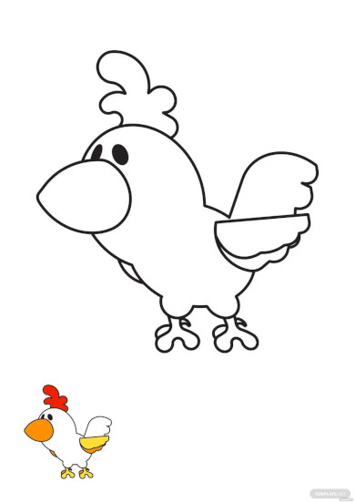 Chicken Template - Animal Templates
