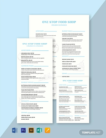 Restaurant Menu - 56+ Free Templates in Google Docs, Pages, PSD | Free ...
