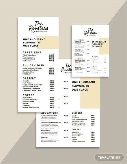 Hotel Menu - 10+ Free Templates in AI, PSD, MS Word, Pages