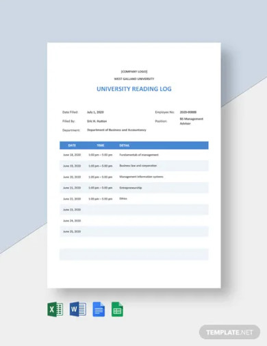 25+ Best Reading Log Templates
