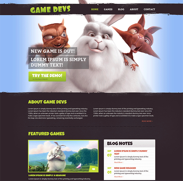 45+ Gaming Website Themes & Templates