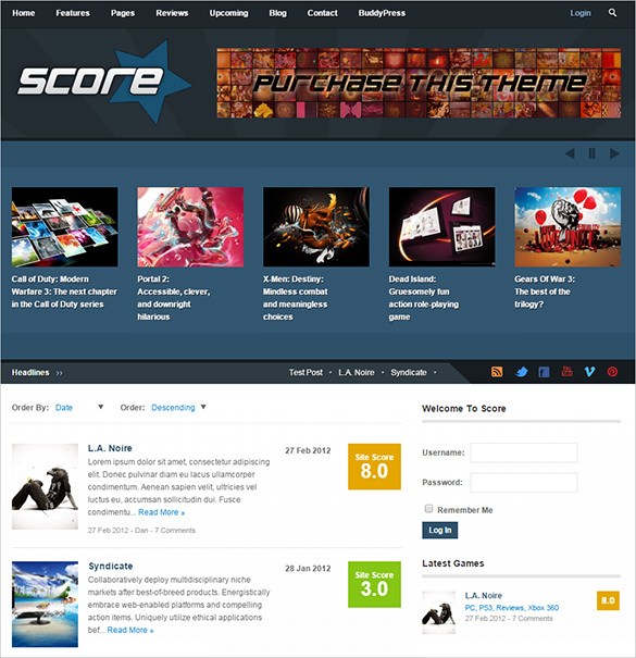 36+ Gaming Website Themes & Templates | Free & Premium Templates