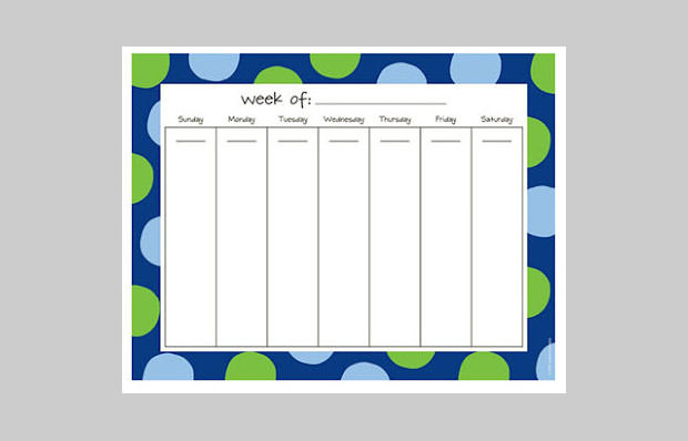 Free Weekly Schedule Template Excel Word Pdf Download