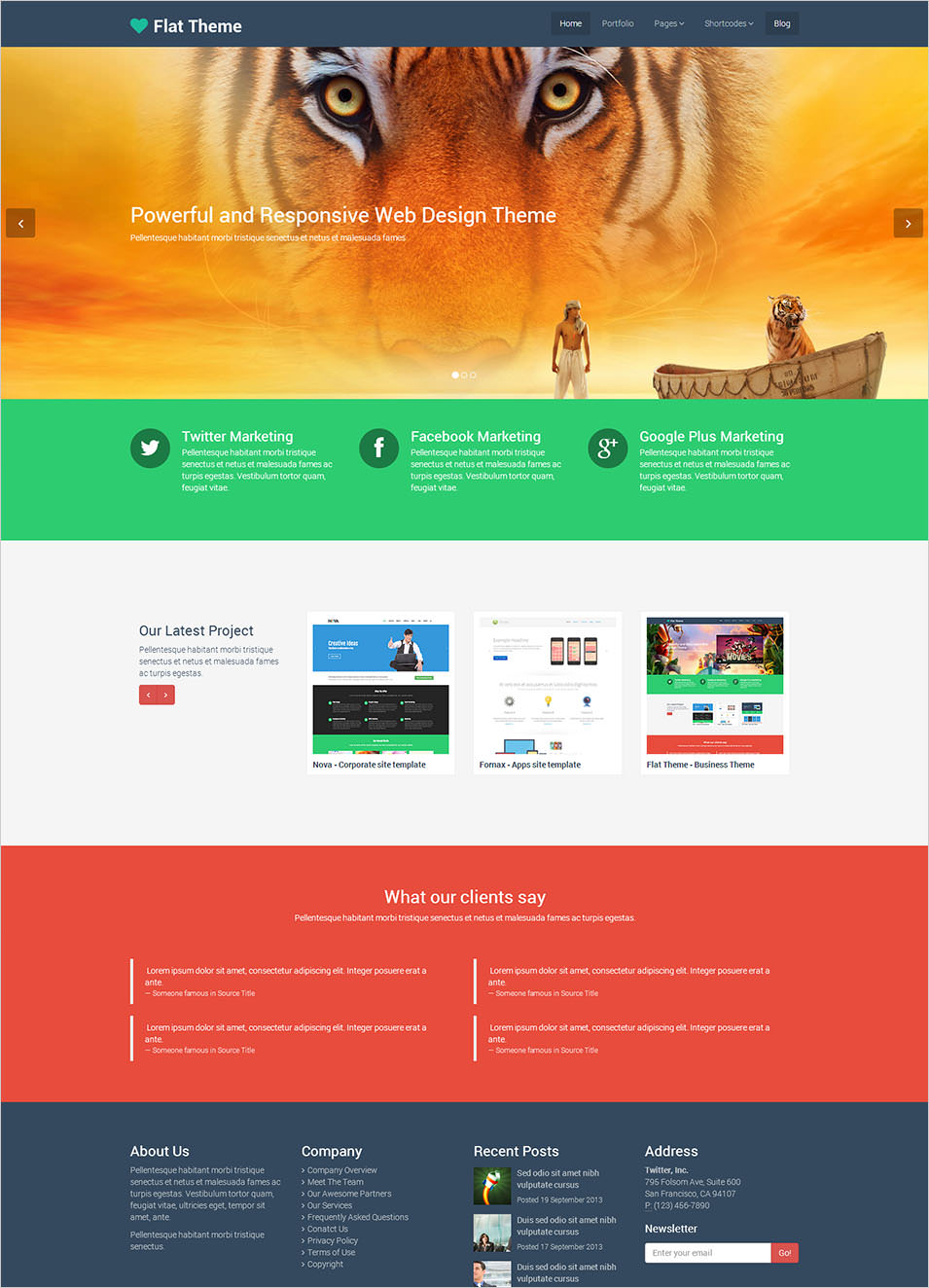 17+ Best Flat Design Website Templates