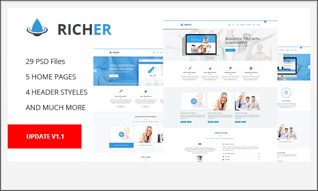 Top 100 Premium Photoshop PSD Website Templates – Computer science ...