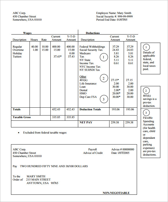 27+ Pay Stub Templates - Samples, Examples & Formats Download!