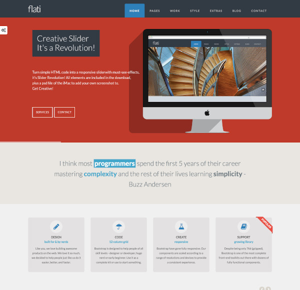17+ Best Flat Design Website Templates