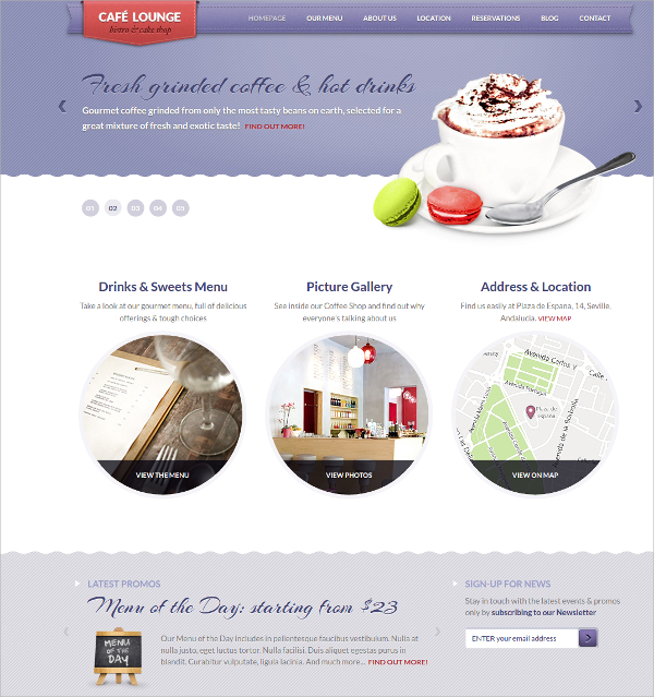 12+ Coffee Shop Website Themes & Templates | Free & Premium Templates