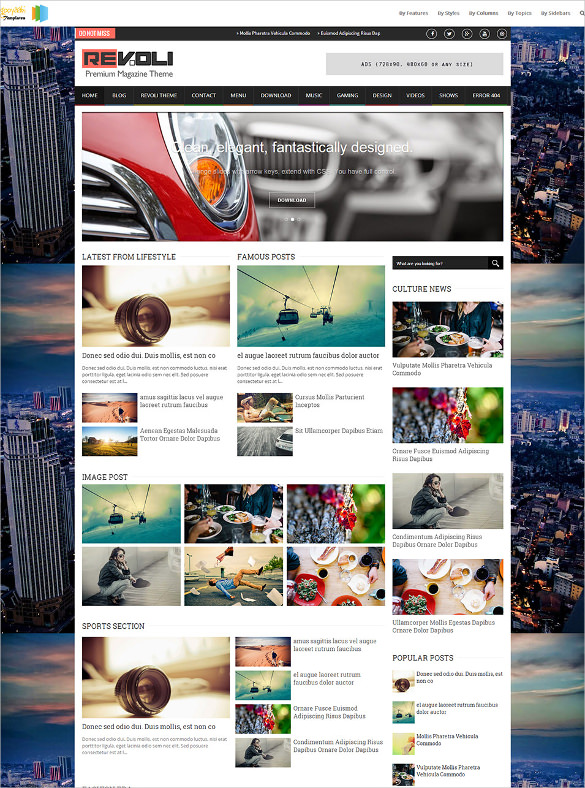31+ Photography Blog Themes & Templates