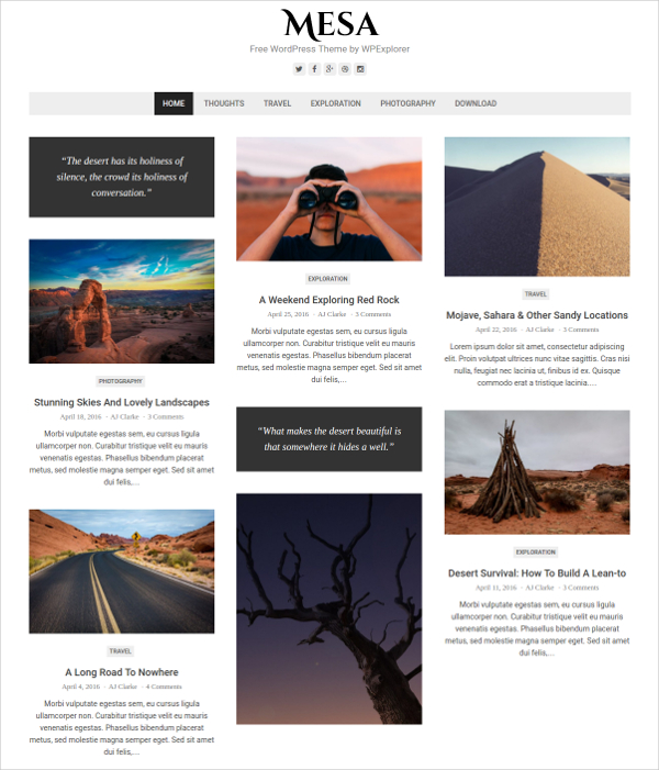 17+ Free Blog Templates & Themes