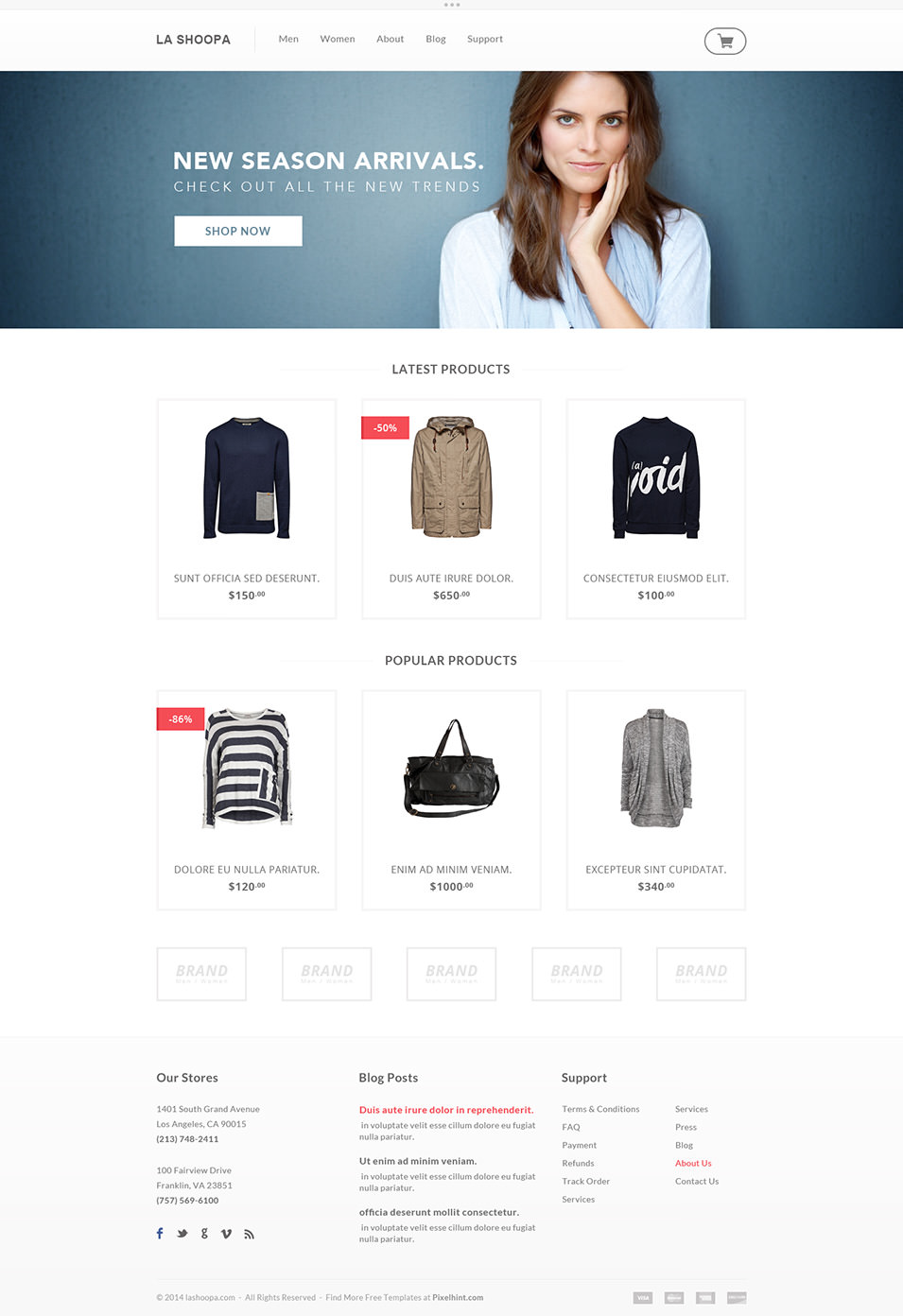 59+ Free PSD Website Templates