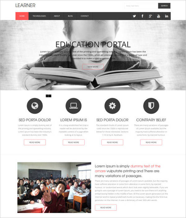 27+ Free Education Website Themes & Templates | Free & Premium Templates