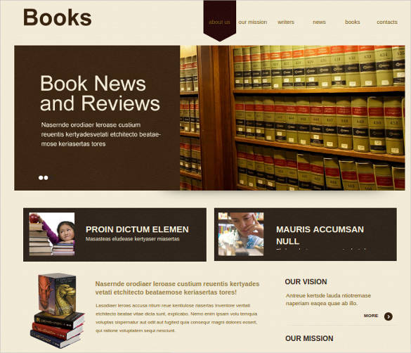 Free 10+ Online Library Website Templates & Themes | Free & Premium