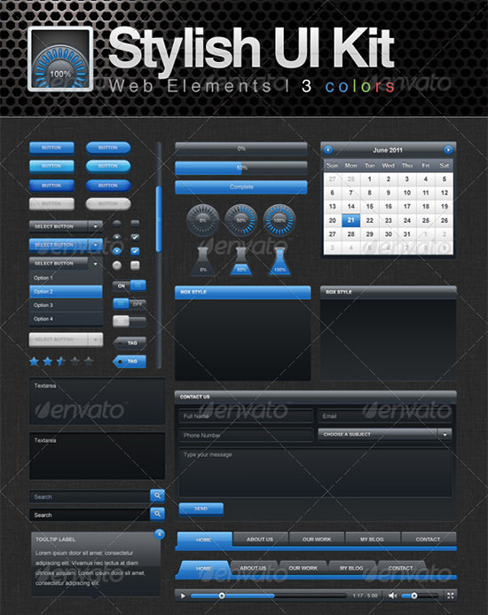 60+ UI Button Designs, Elements & Kits Collection - Free PSD, AI ...