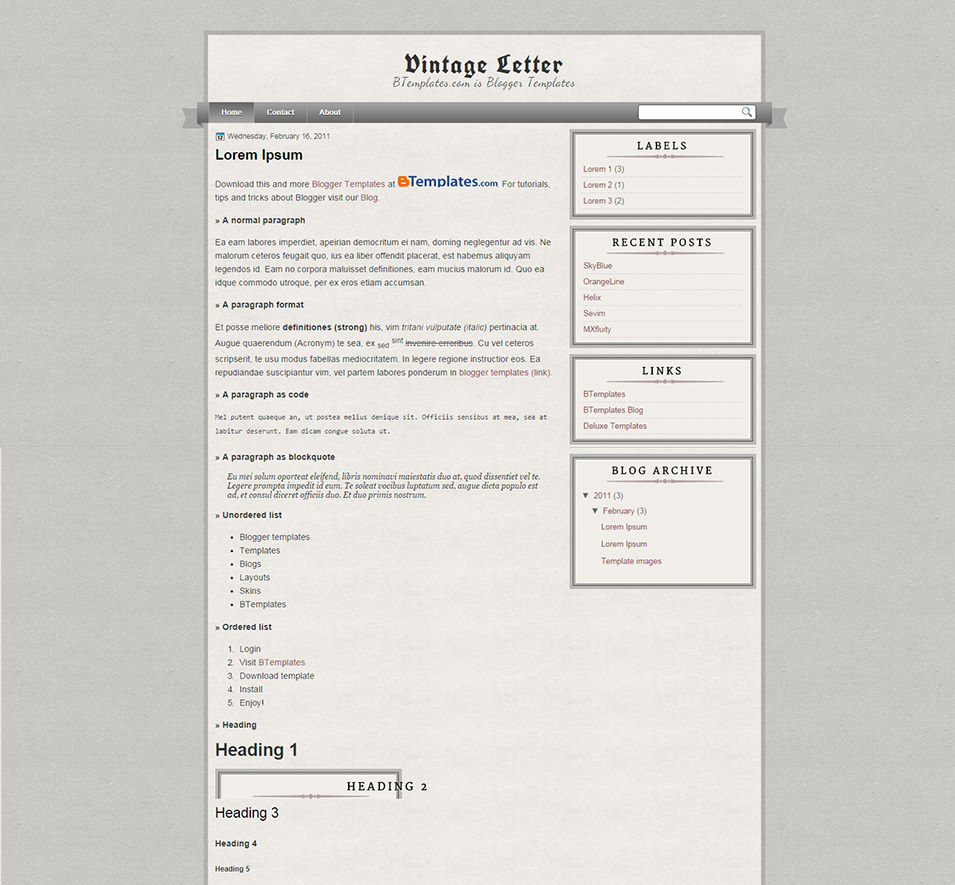 Vintage Style Blog Templates & Themes | Free & Premium