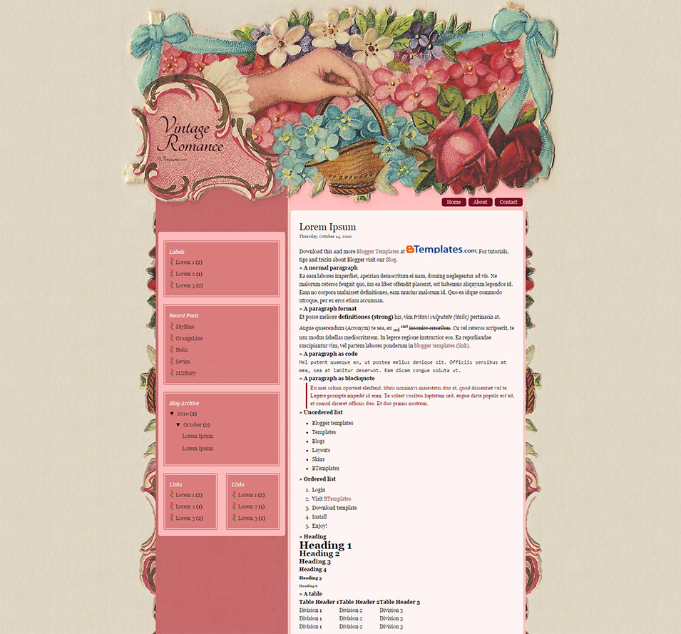 Vintage Style Blog Templates & Themes | Free & Premium