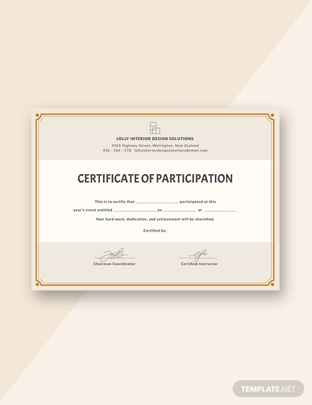 31+ Participation Certificate Templates in Illustrator | InDesign | MS ...