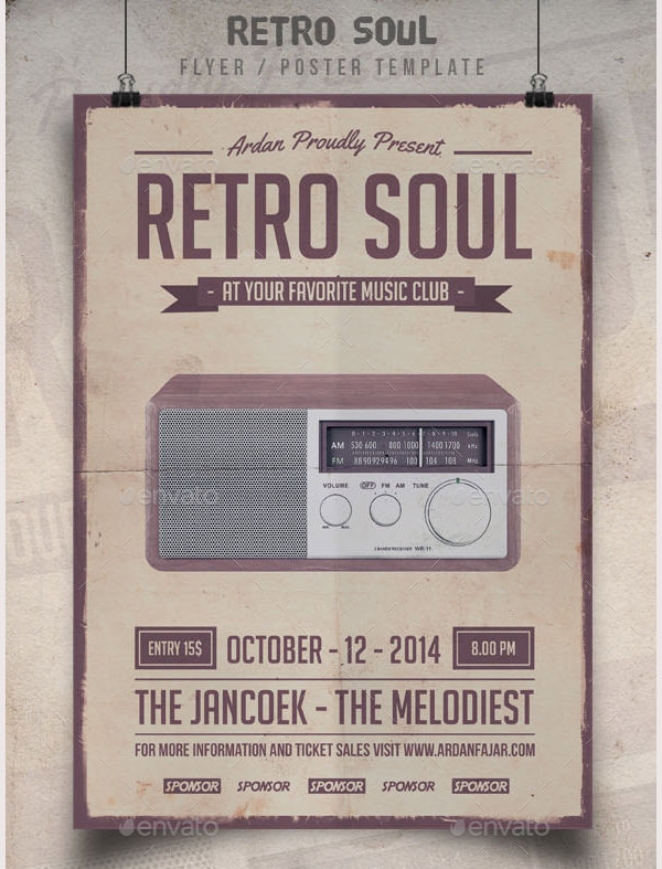 Retro Style Flyer Template 43 Free PSD Format Download Free 