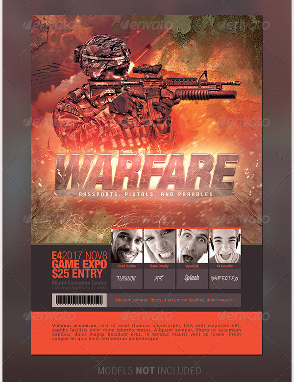 19 Amazing Online Gaming Flyer Templates Word PSD EPS Vector