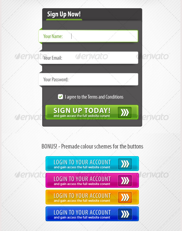 39+ Best Free Form Elements for UI Designers