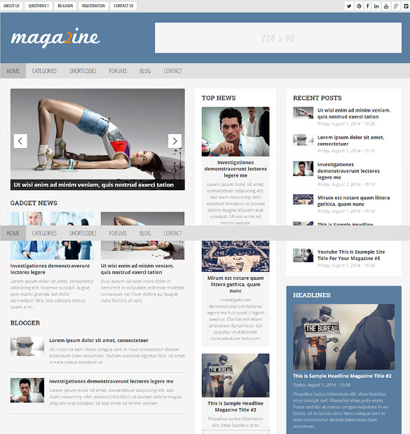 23+ News Blog Themes & Templates