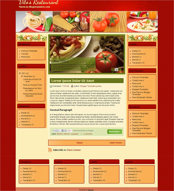 Food, Recipe Blog Website Templates & Themes | Free & Premium