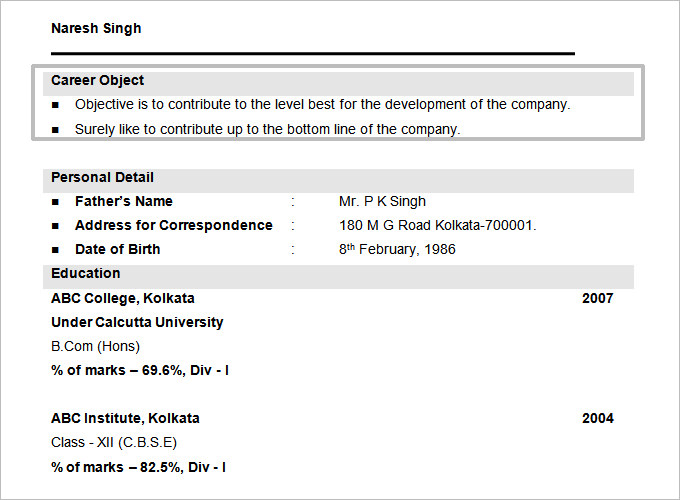 How To Write Career Objective In Resume For Freshers Importance Of A 