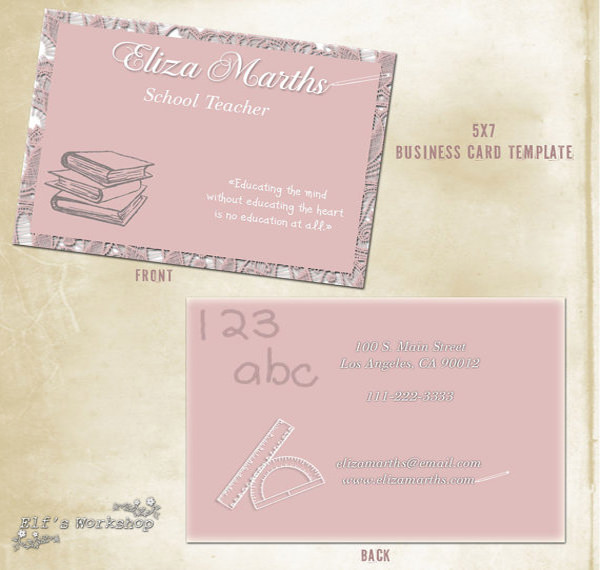 56+ Teachers Business Cards - AI, Ms Word, Publisher