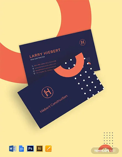 40+ Best Architecture and Construction Business Card Templates - Word ...
