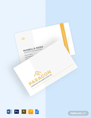 40+ Best Architecture and Construction Business Card Templates - Word ...