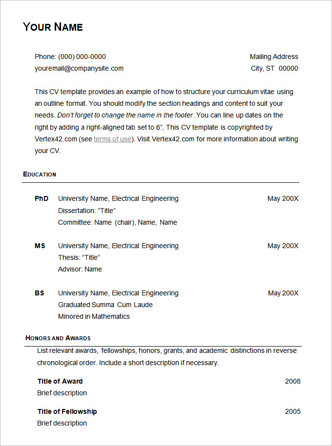 70 Basic Resume Templates PDF DOC PSD Free Premium Templates