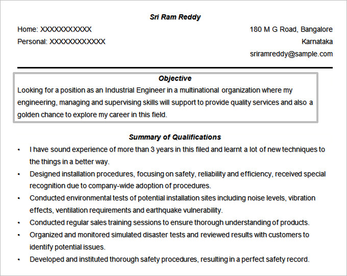 Career Objective Samples For Freshers HQ Template Documents