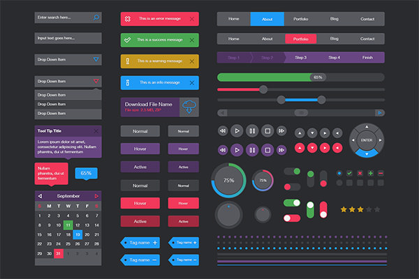 41+ PSD Web Elements for UI Designers