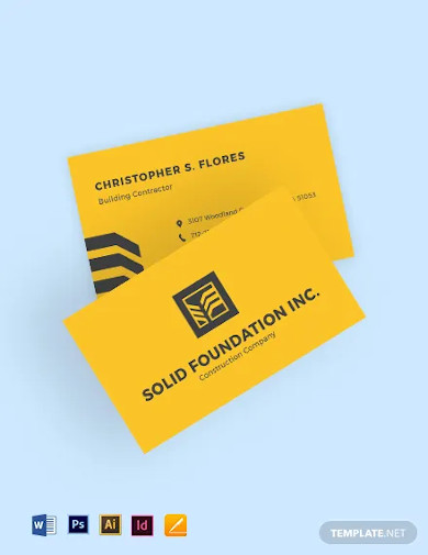 40+ Best Architecture and Construction Business Card Templates - Word ...