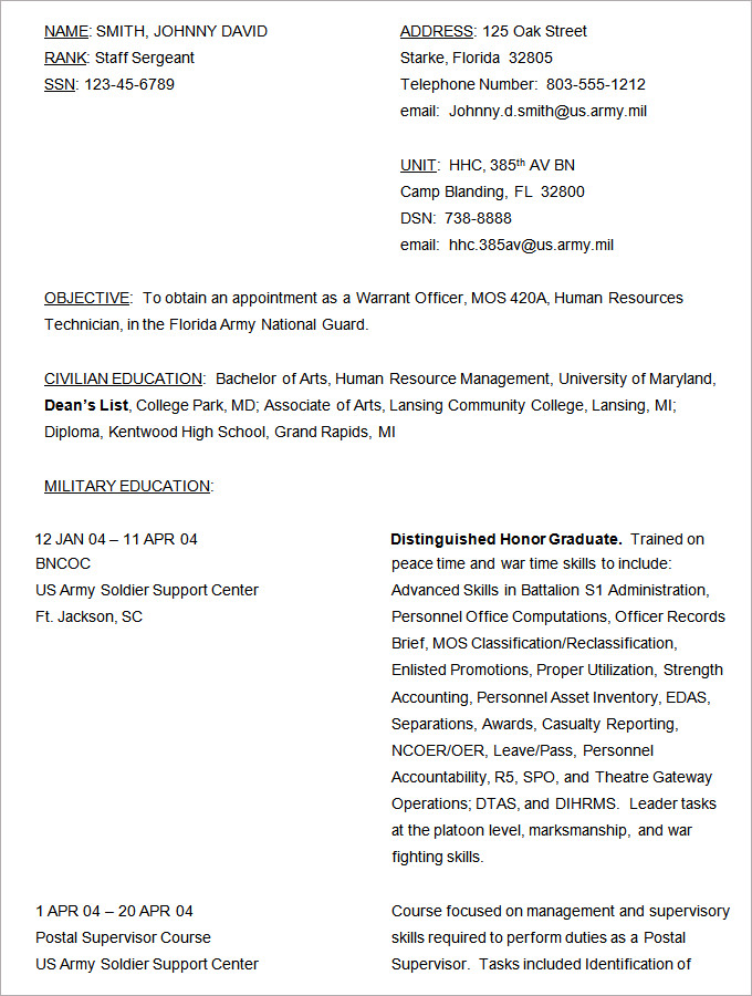 Resume Templates – 127+ Free Samples, Examples & Format Download ...