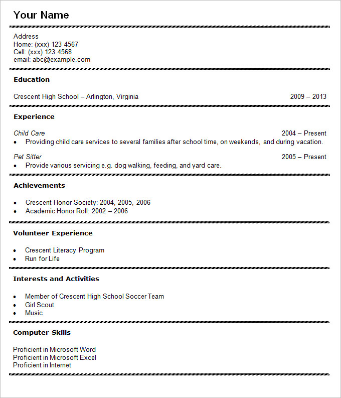 Free 27+ Student Resume Templates, PDF, DOC