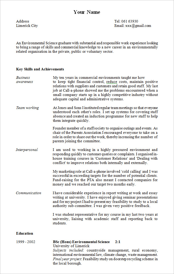 Free 27+ Student Resume Templates, PDF, DOC