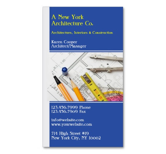 40+ Best Architecture and Construction Business Card Templates - Word ...