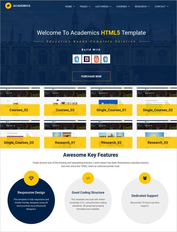 24+ Education HTML5 Themes & Templates